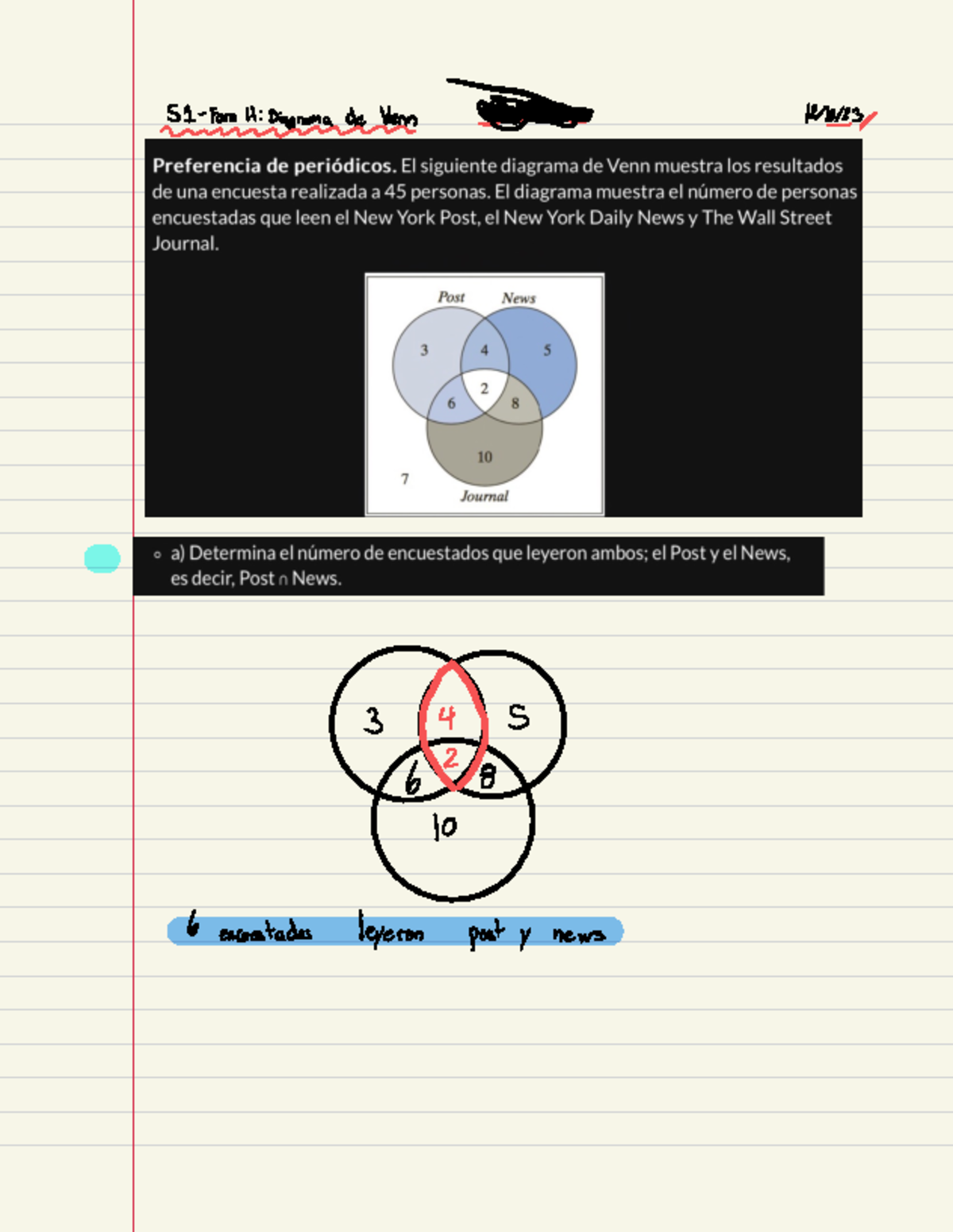 Foro #1 - MKMKL - Introducción Al Álgebra - ####### Diagramada Venn ...