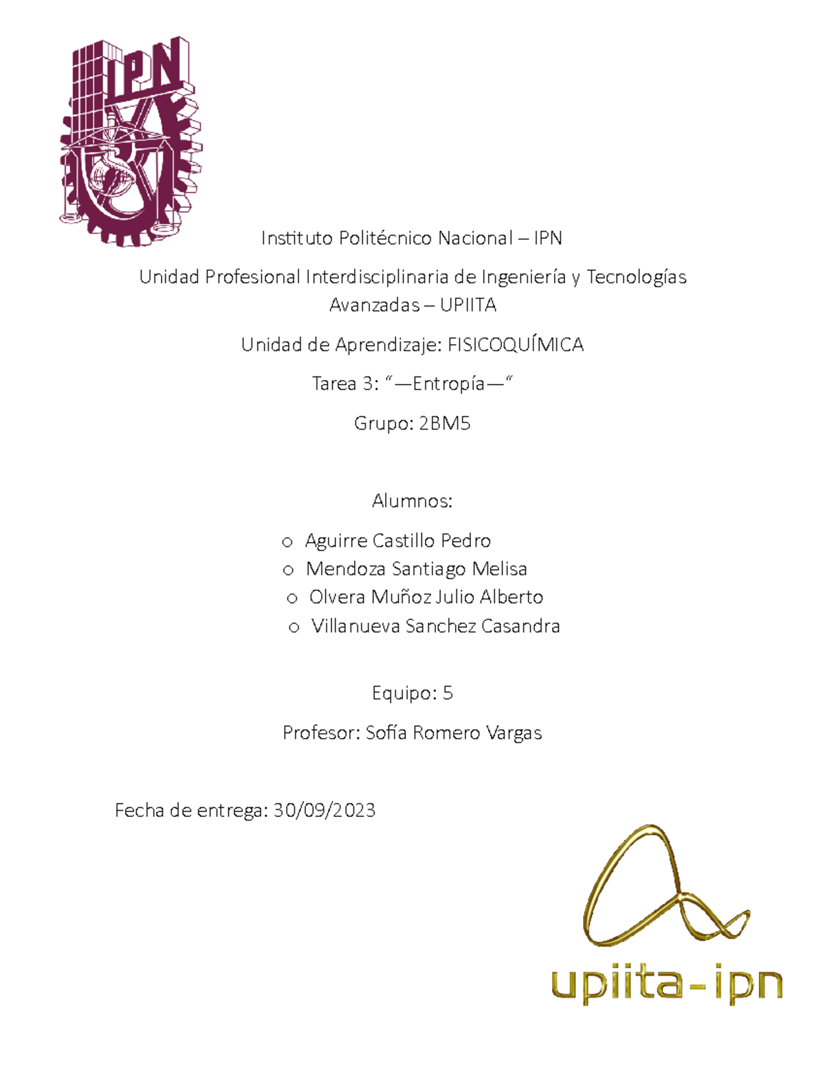 Tarea 3-Equipo 5-2BM5 - Instituto Politécnico Nacional – IPN Unidad ...