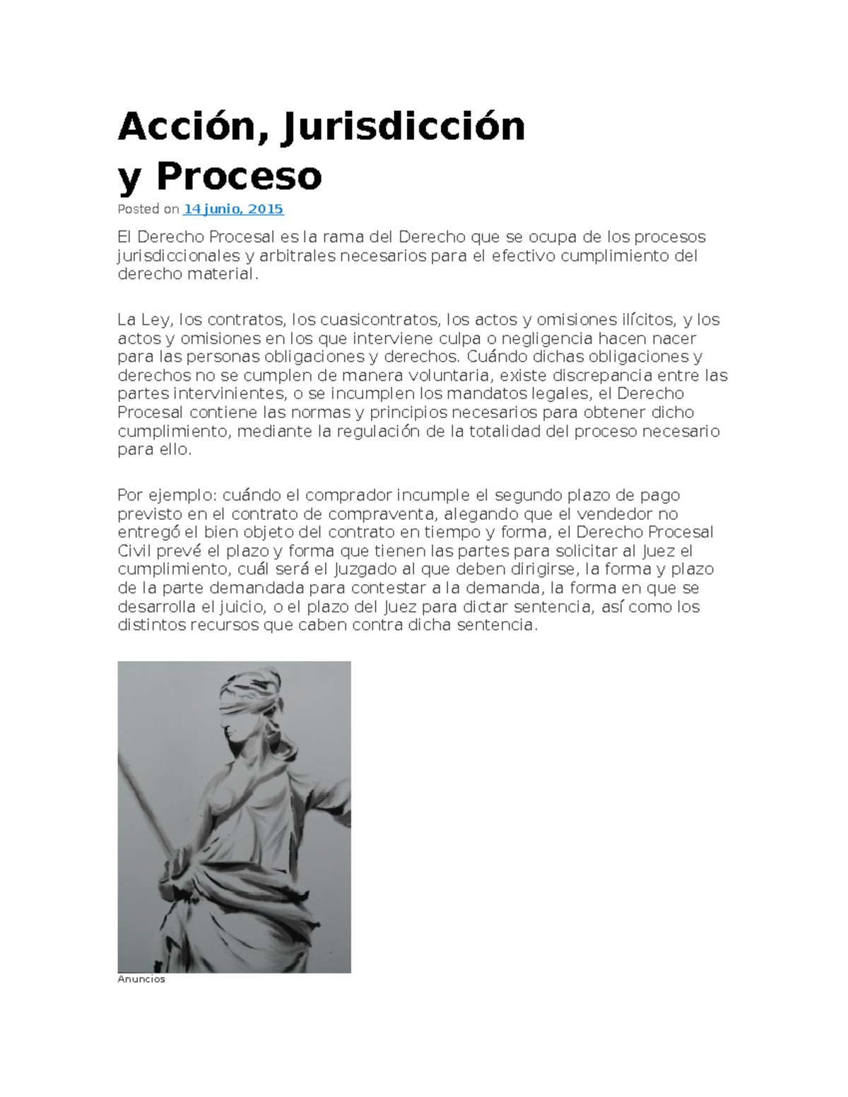 Derecho Procesal - Importante - Acción, Jurisdicción y Proceso Posted ...