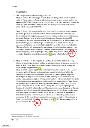 LAWS3023-4 - Past paper - Wits University - Studocu