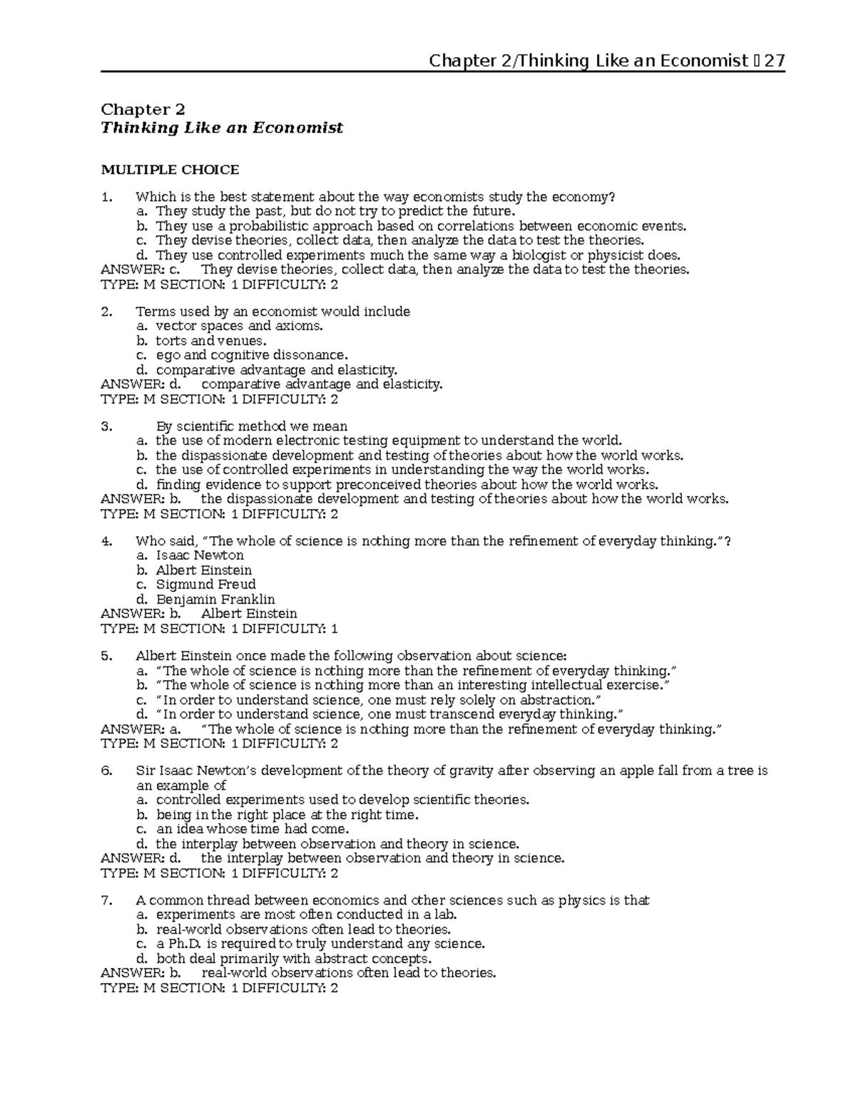 questions practice micro exam and exercise - Chapter 2 Thinking Like an ...