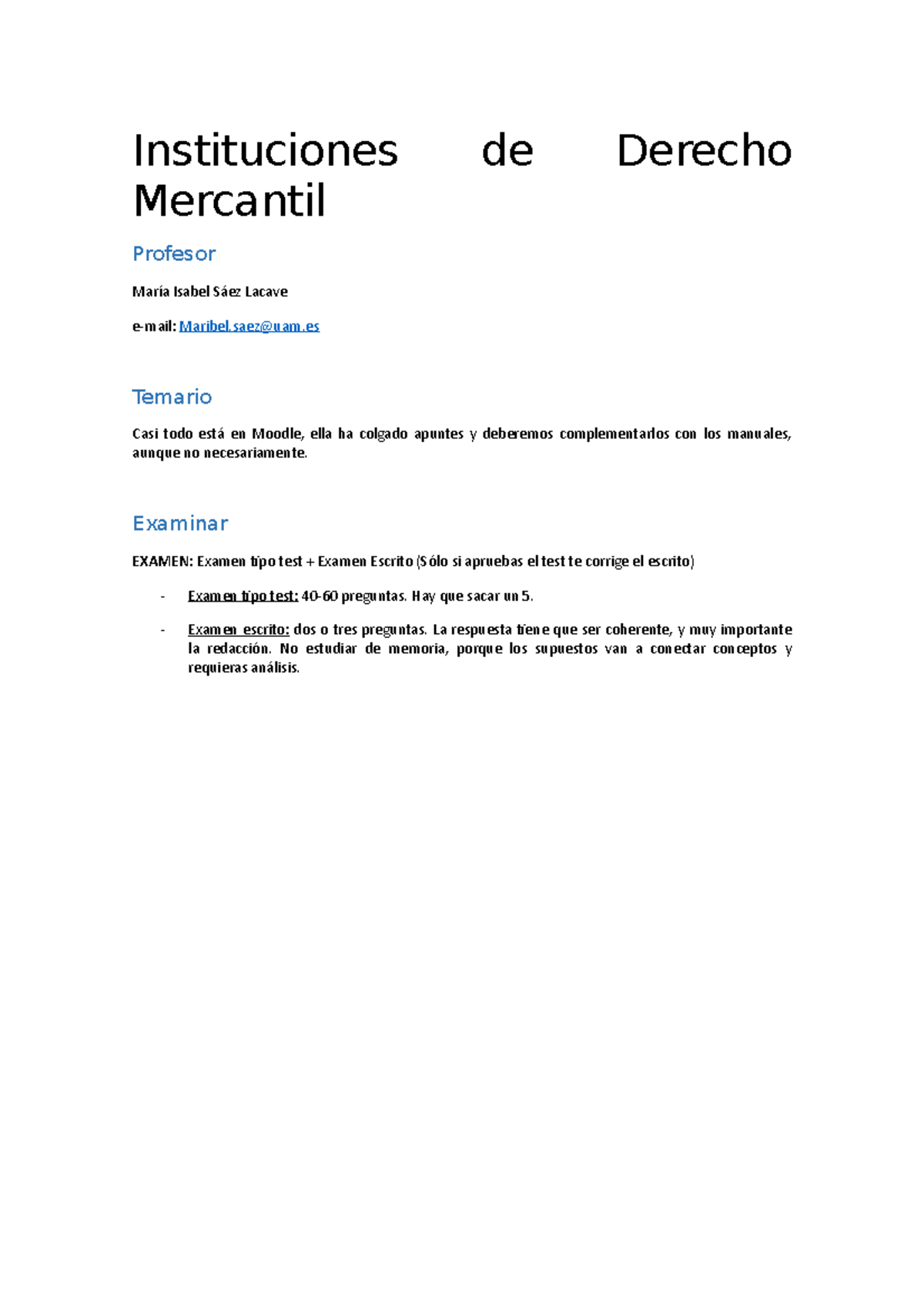 Apuntes Mercantil - jjeje - Instituciones de Derecho Mercantil Profesor ...