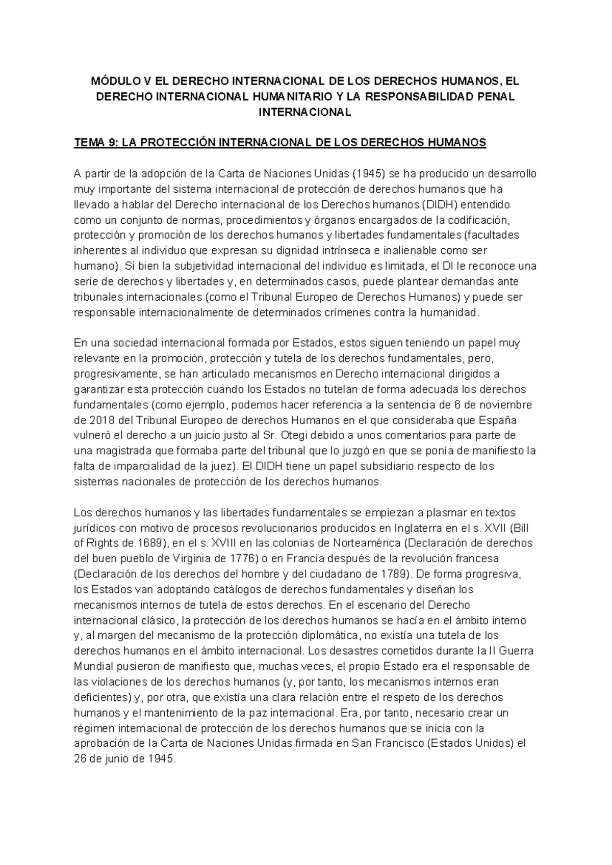 TEMA 9 DIP - Temario traducido al castellano de Joan David Janer Torrens - MÓDULO V EL DERECHO ...