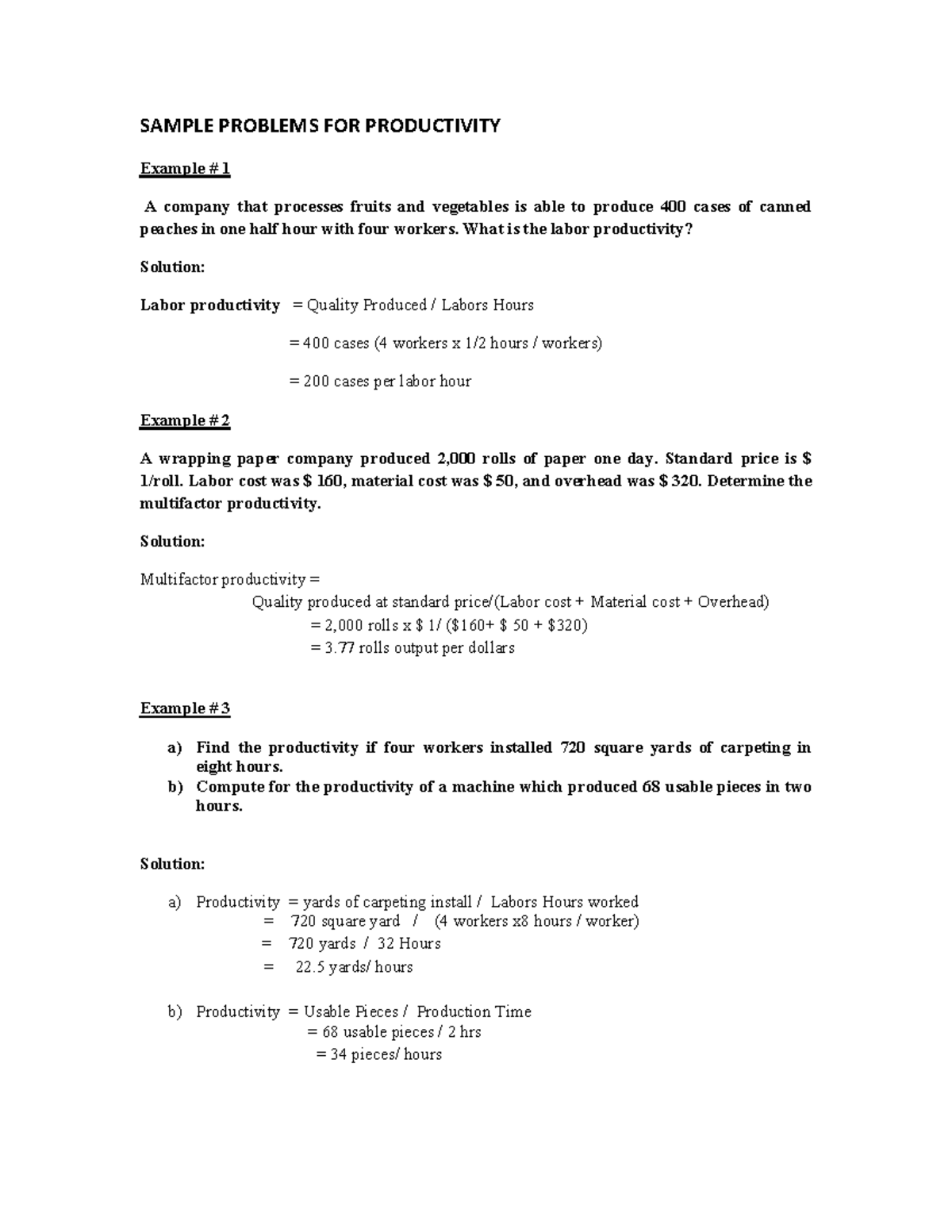 Sample/practice exam 2017, questions and answers - SAMPLE PROBLEMS FOR ...