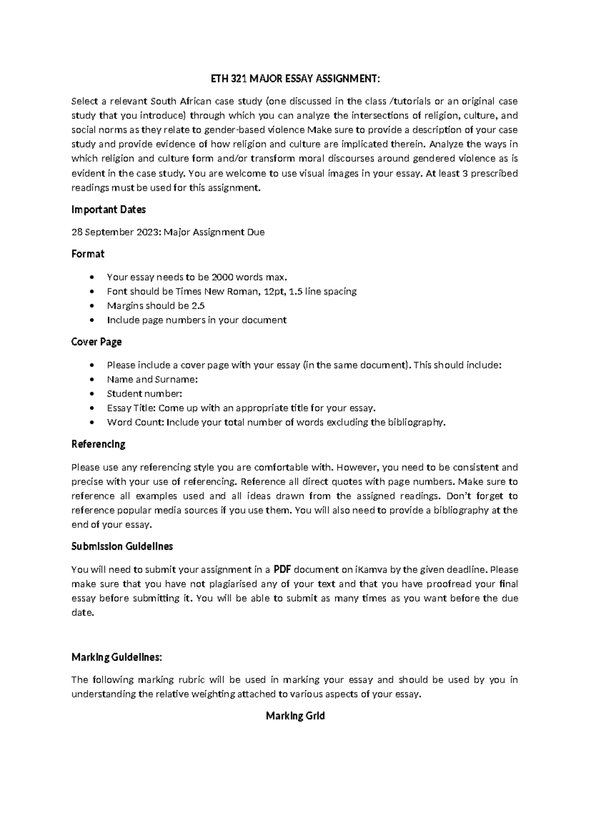 Eth321s22023major Essay Assignment Eth 321 Major Essay Assignment Select A Relevant