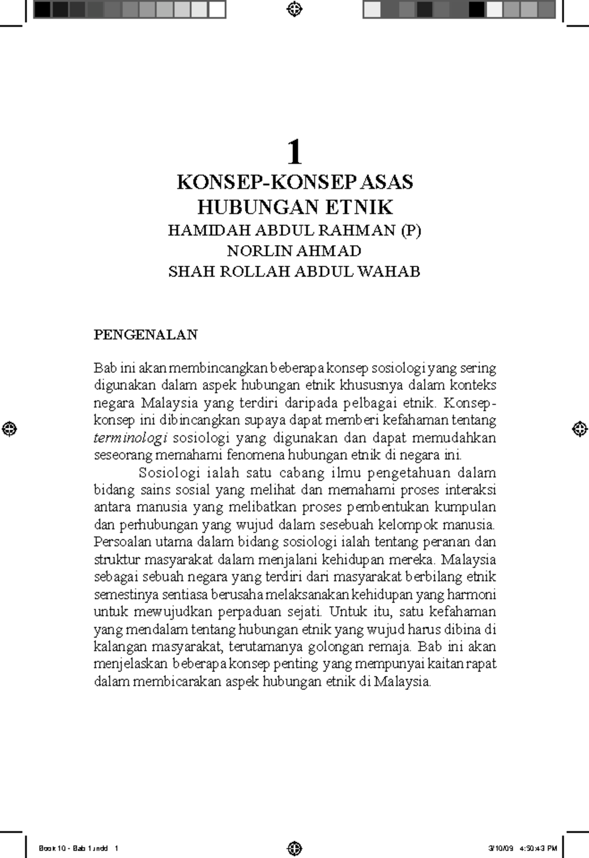 Hamidah Abdul Rahman 2009 Konsep-konsep Asas Hubungan Etnik - Konsep ...