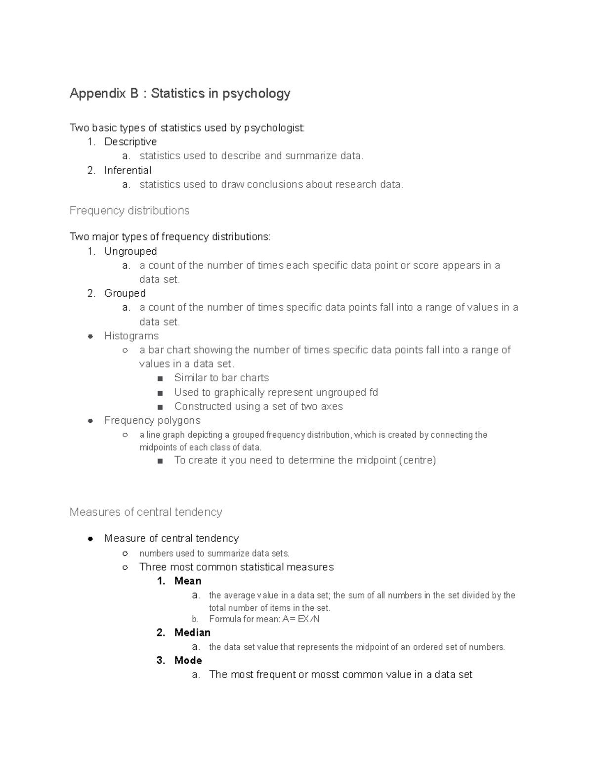 Appendix B - Psychology Around Us 2nd edition - Appendix B : Statistics ...