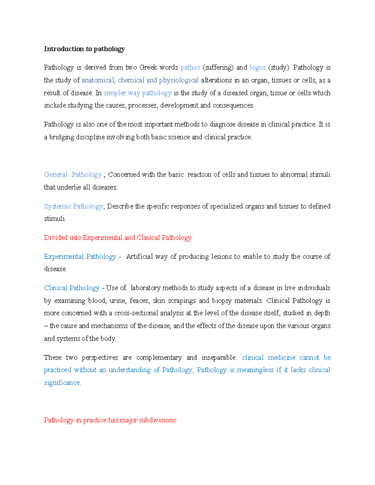Introduction to General Pathology For new students of pathology Office ...