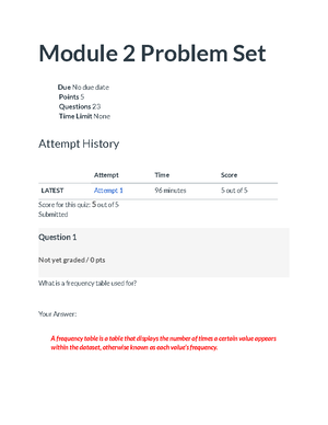 Statistics Module 1 Exam - Instructions *You are permitted to use blank ...