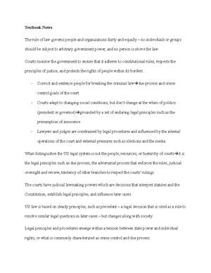 Chapter 7 - Debra Ross - Textbook notes Arrest – the deprivation of ...