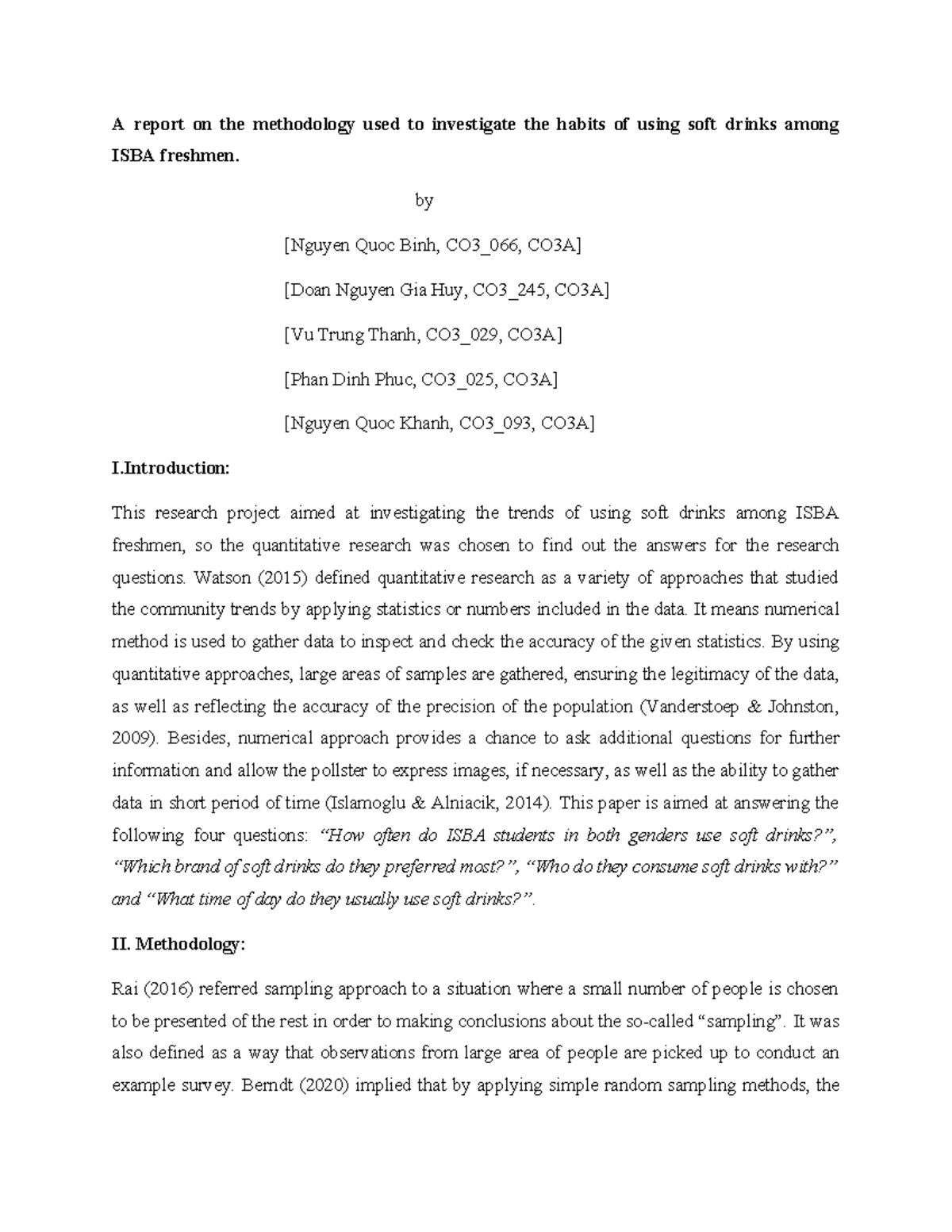 Report PHÚ YÊN Final - fadf - A report on the methodology used to ...