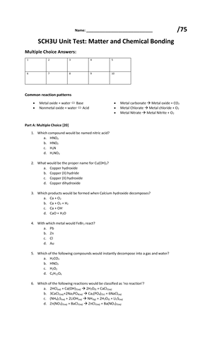 Practice Exam Chem 1040 2017 - CHEM1040 - Studocu