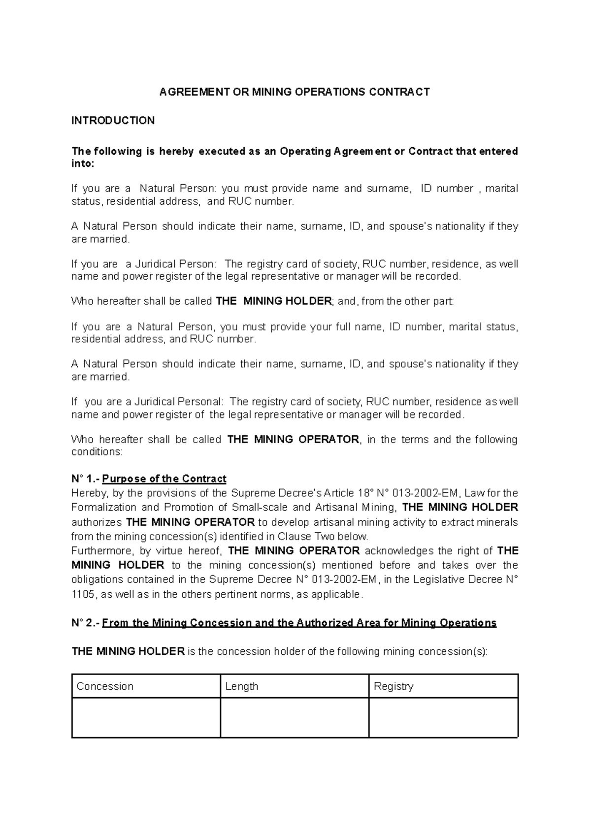 Texto 2 - The following is hereby executed as an Operating Agreement or ...
