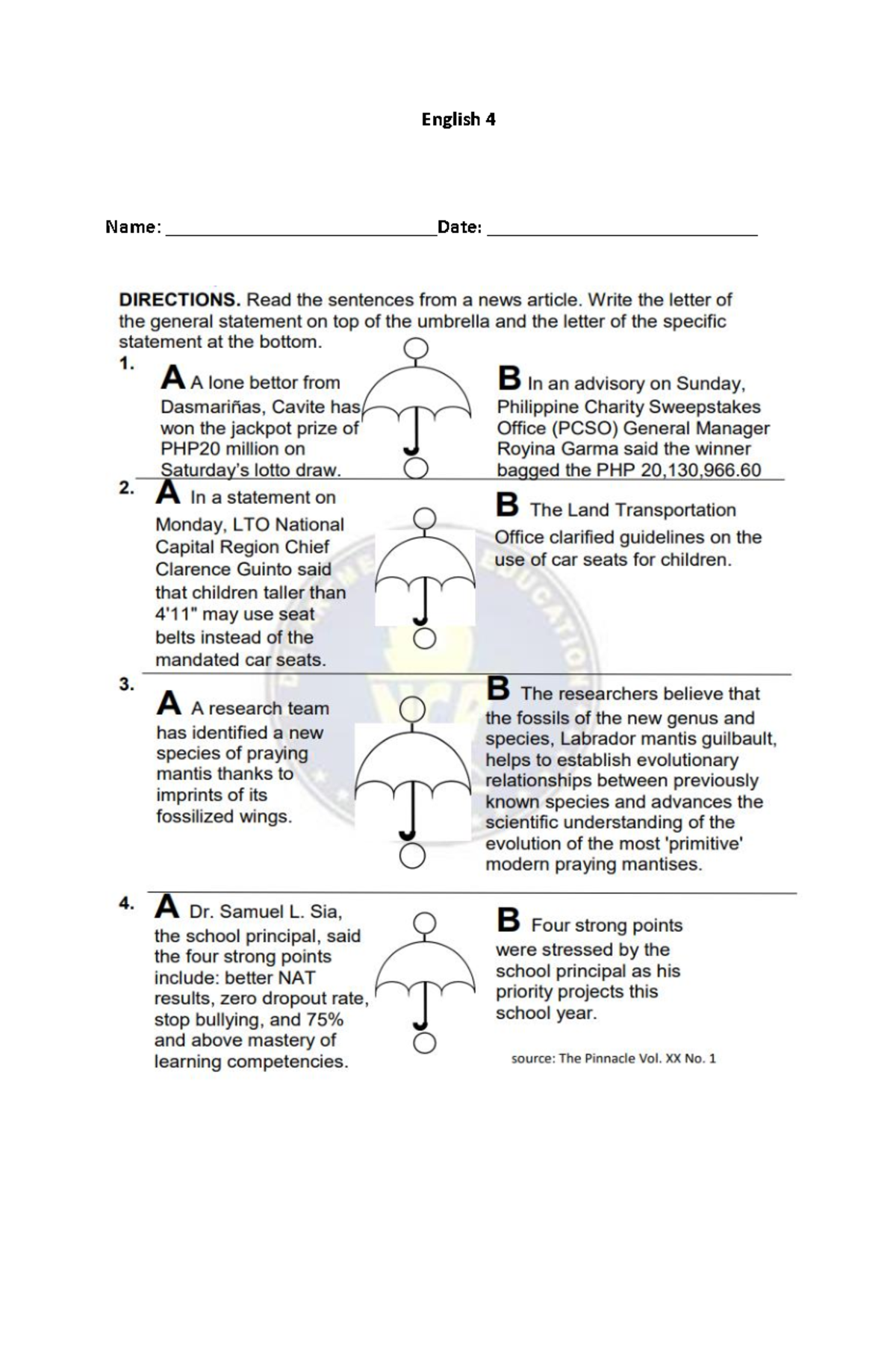 English-4 March-222023 - SHS Curriculum - English 4 Name ...