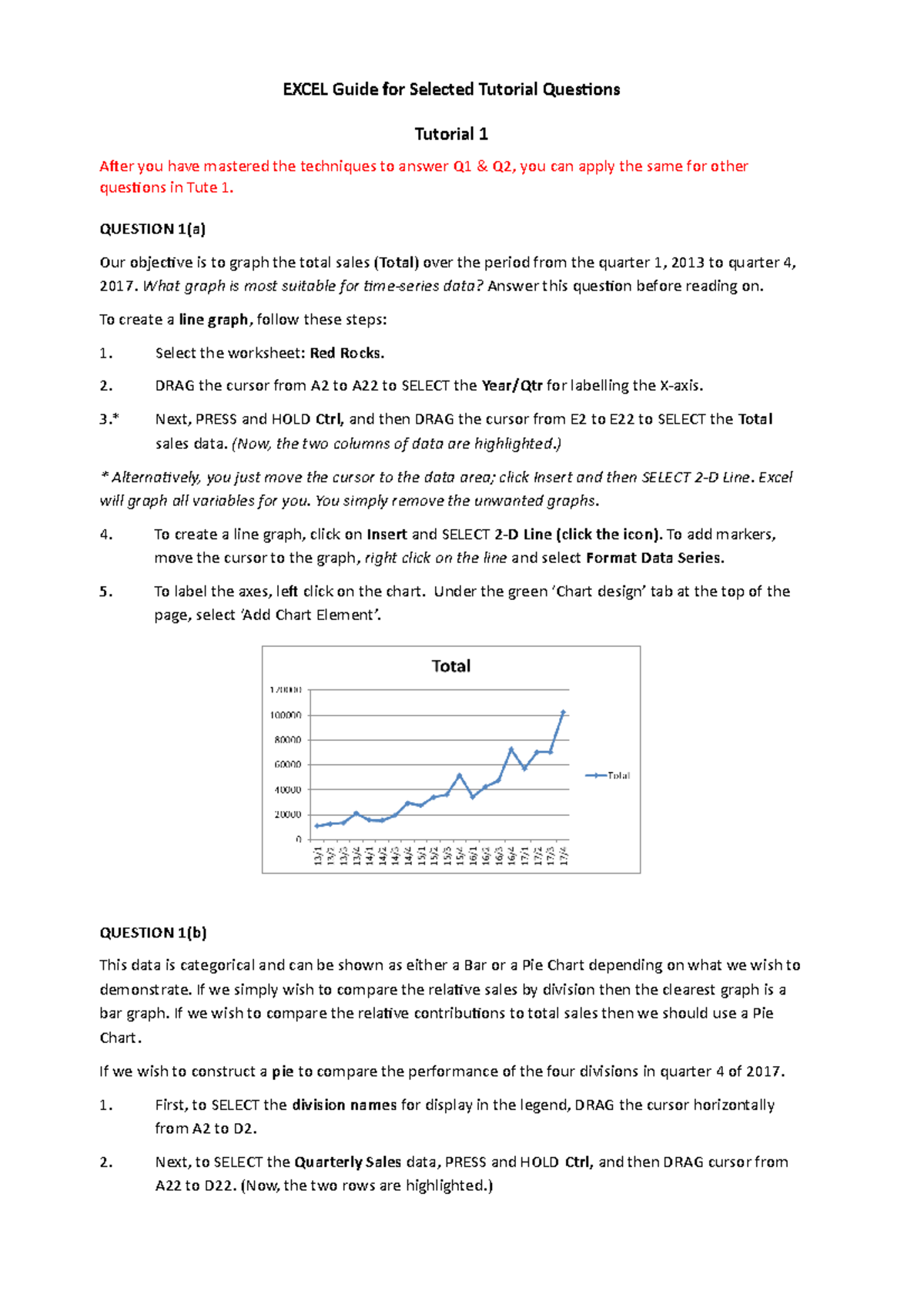 Excel Guide for Q1 & 2 Tutorial 1 Excel Guide for Q1 & 2 Tutorial 1 ...