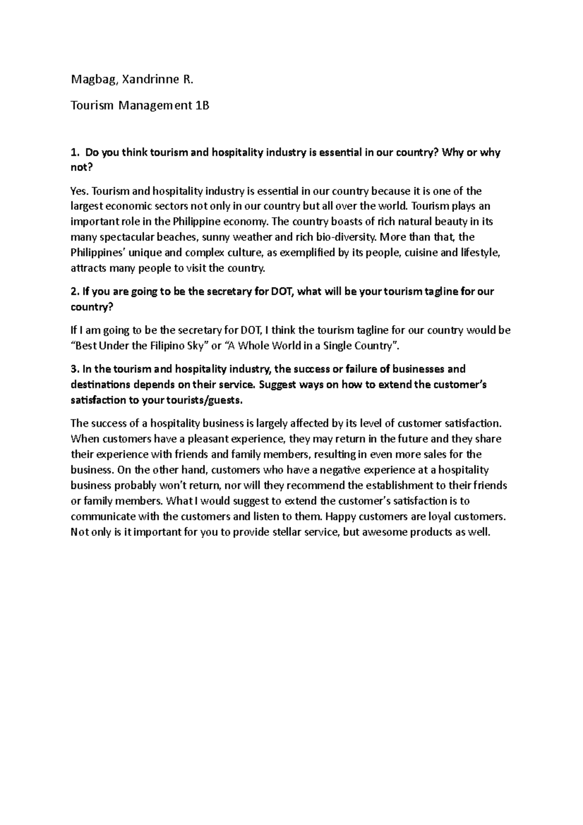 Activity macro - Macro Perspective of Tourism and Hospitality - Studocu
