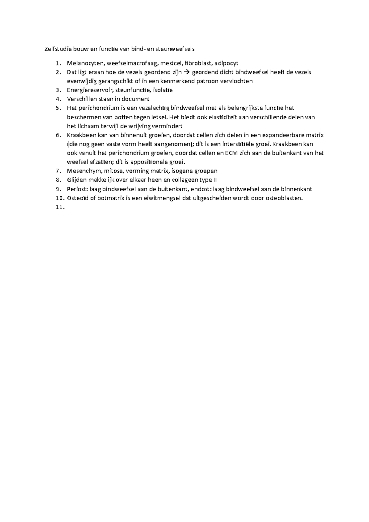 Zelfstudie pathofysiologie module 2: bouw en functie van bind- en ...