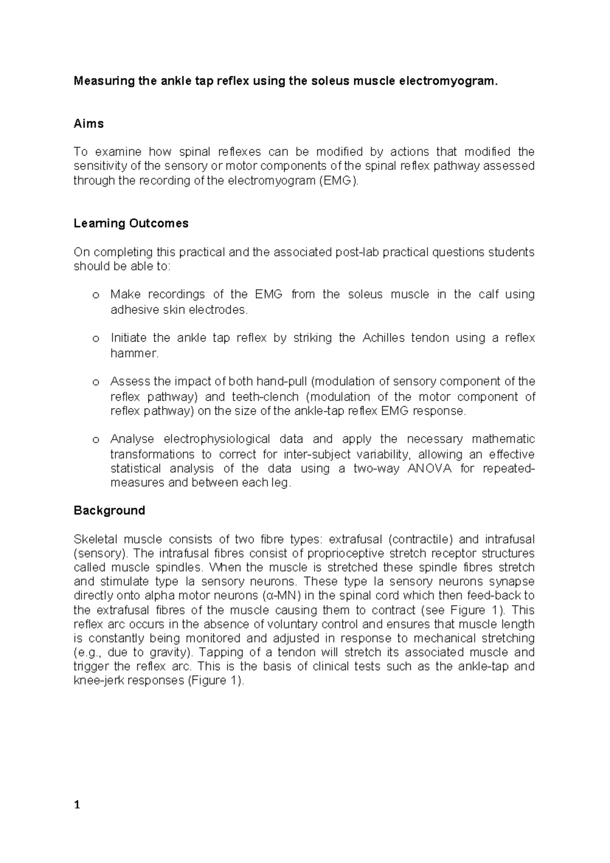 EMG and reflexes NS RSM V1 9 - Measuring the ankle tap reflex using the ...