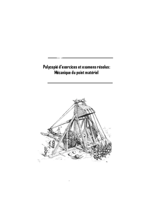 Exercices + correction de mécanique du point matériel - Universit ́e Cadi Ayyad Facult ́e des ...