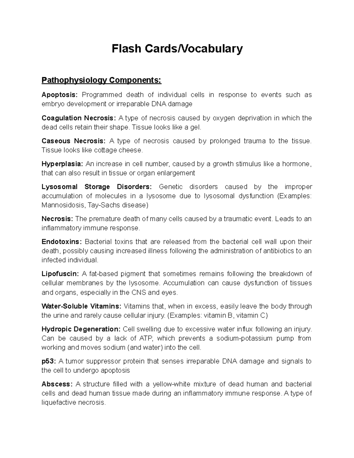 Pathology Vocabulary Flashcards - Flash Cards/Vocabulary ...