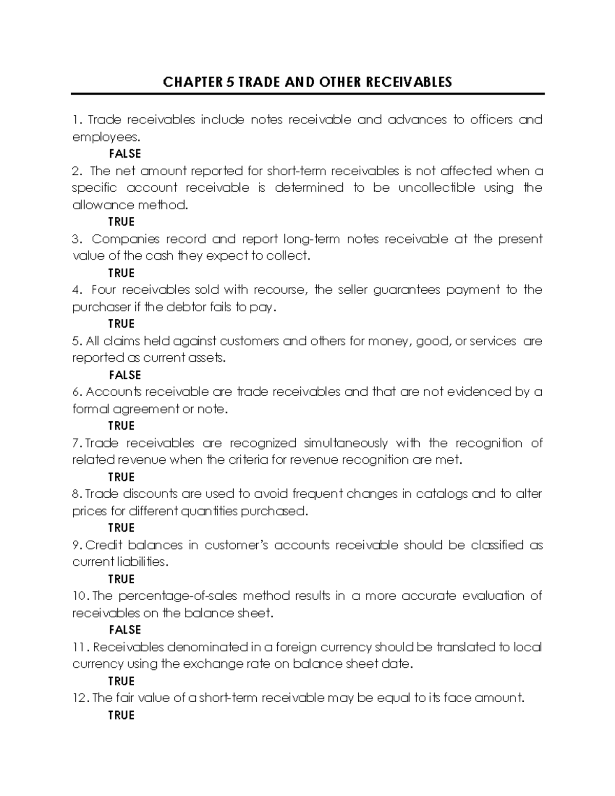 Chapter 5 Trade and Other Receivables - Financial Accounting and ...
