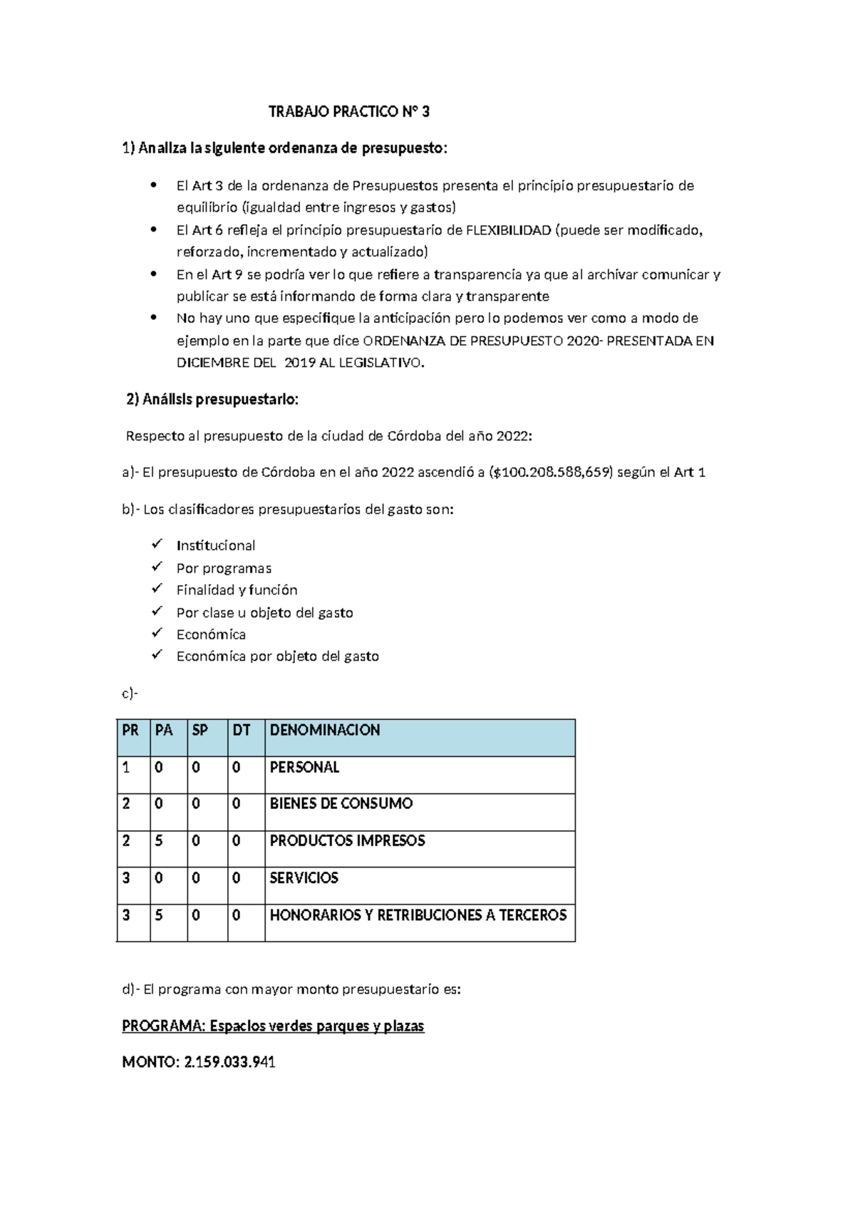 TP3 Finanzas Publicas - Montial Lucrecia - TRABAJO PRACTICO N° 3 ...