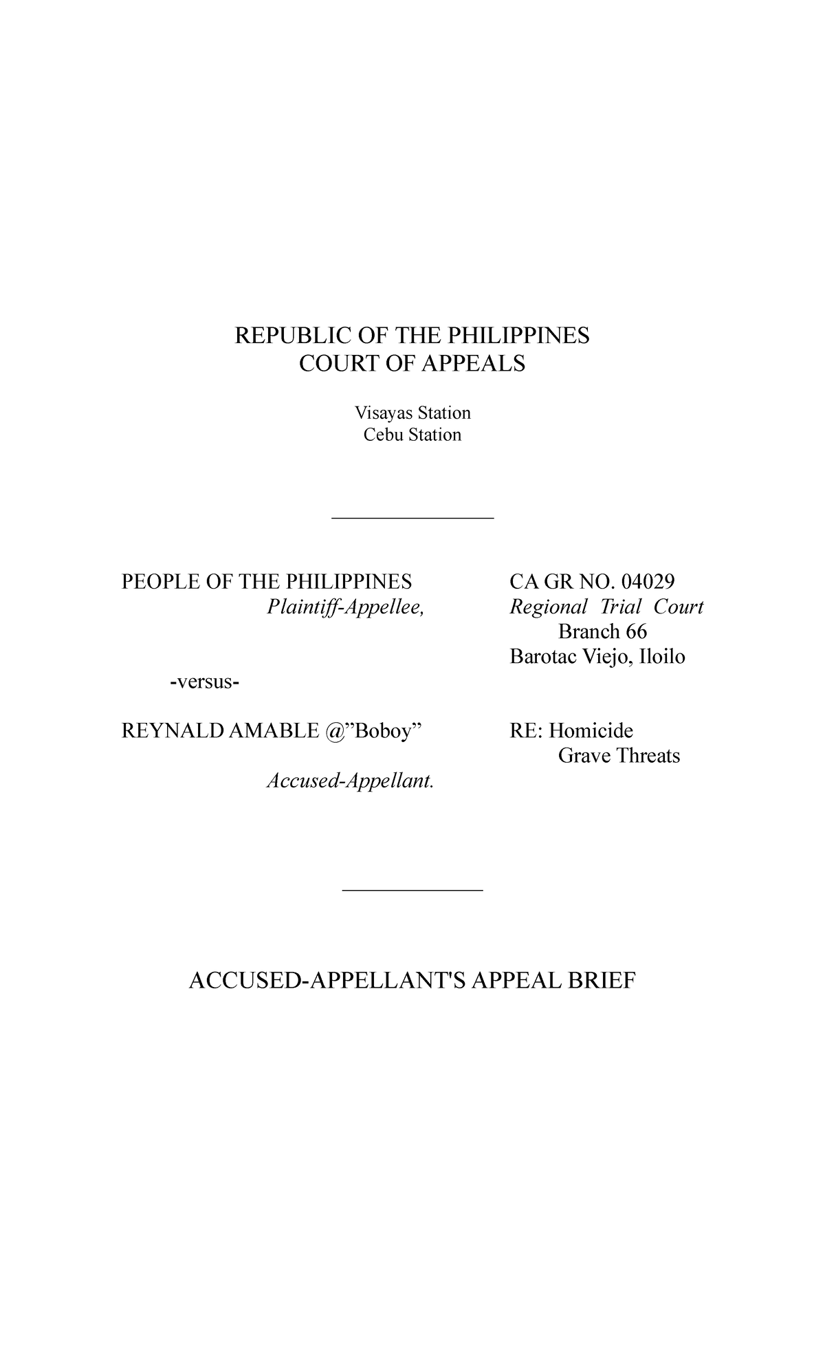 Amable Appeal WITH Subject Index AND CASE Citation - Copy - REPUBLIC OF ...
