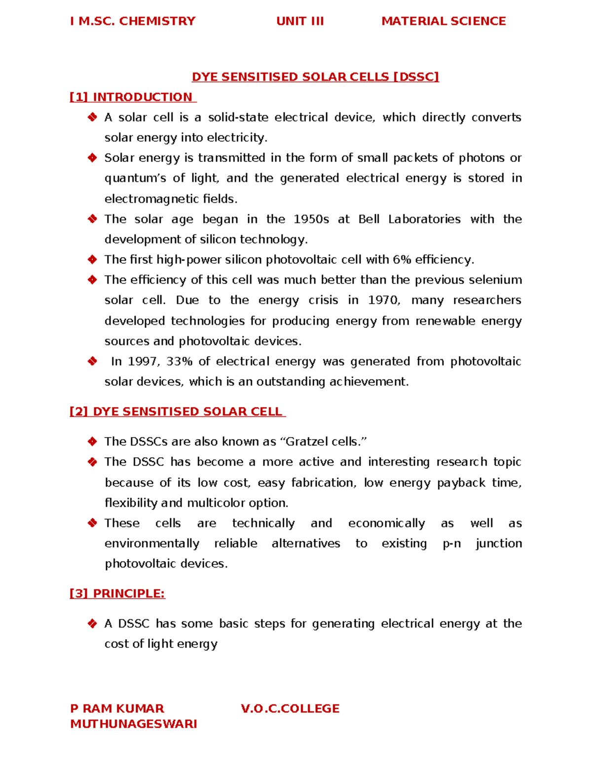 DSSC - easy accessible - DYE SENSITISED SOLAR CELLS [DSSC] [1 ...