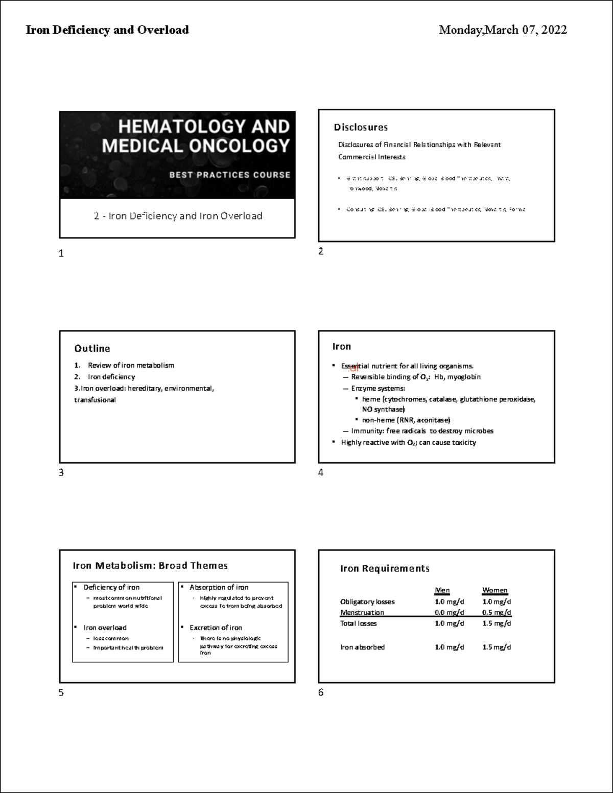 Lec.2. Iron deficiency and iron overload - Iron Deficiency and Overload ...