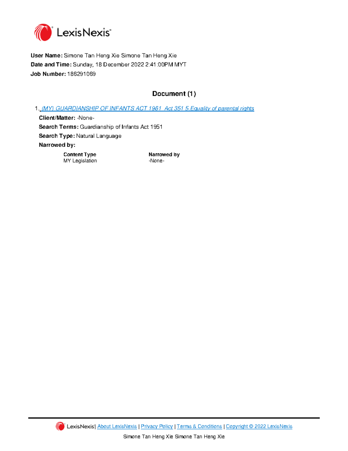 (MY) Guardianship OF Infants ACT 1961 Act 351 5 - | About LexisNexis ...