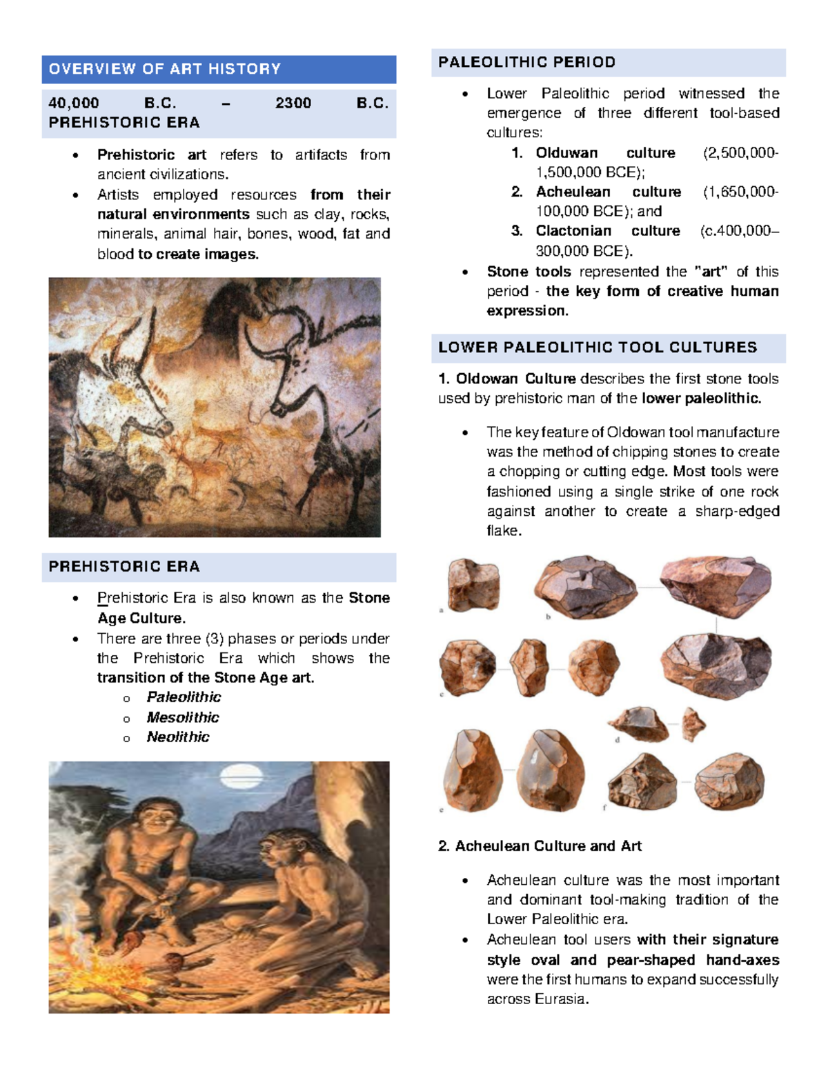 2nd Year-2nd Sem- Art Midterm Compilation - OVERVIEW OF ART HISTORY ...