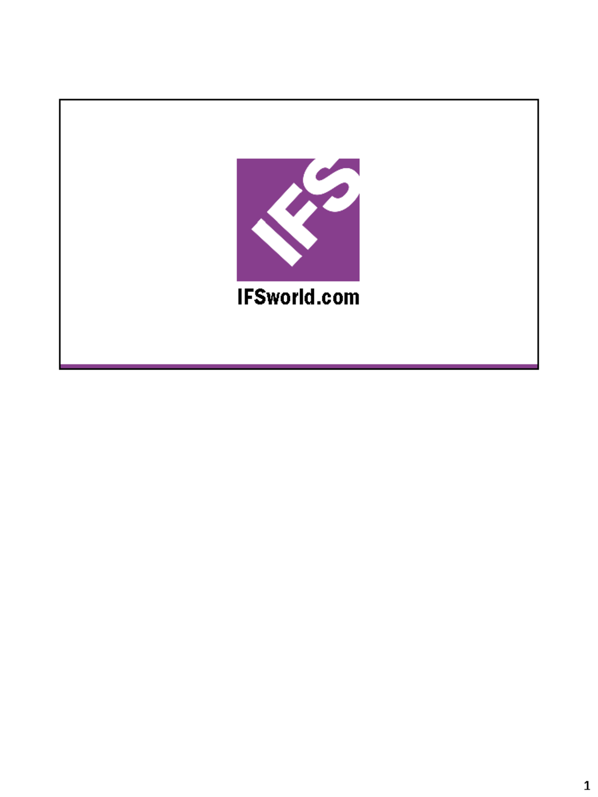 IFS Lobby - Douglas College - IFSworld 1 IFS LOBBY ™ IFS ASSOCIATE ...