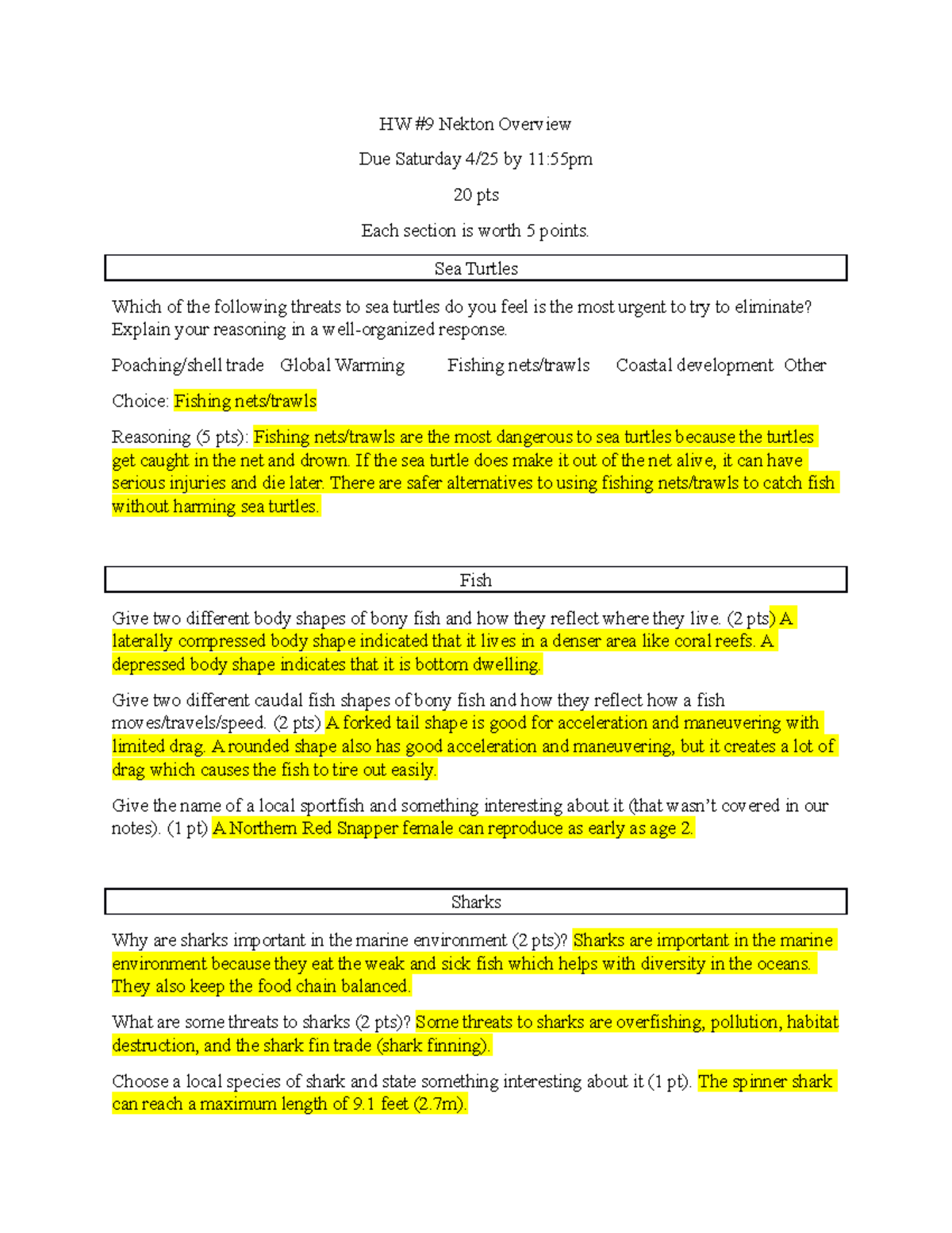 HW #9 - professor eric rosch - HW #9 Nekton Overview Due Saturday 4/25 ...