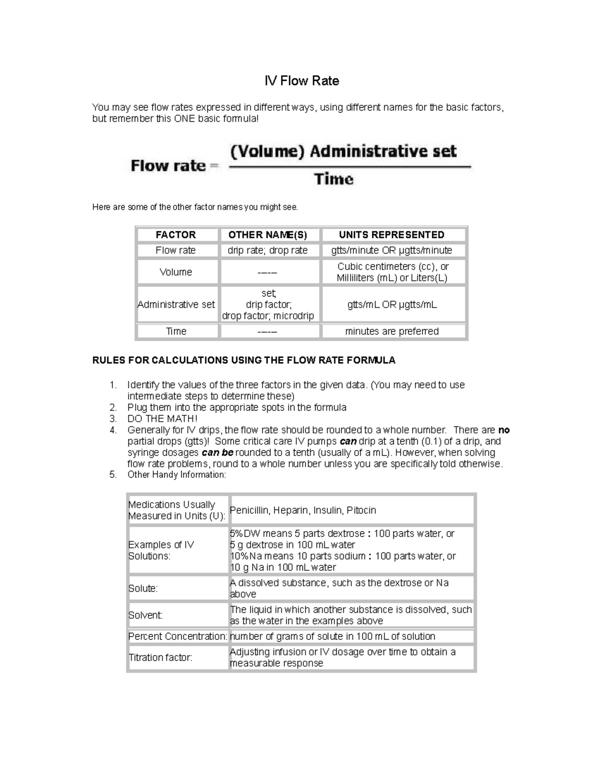 IV Flow Rate with Show Me How - IV Flow Rate You may see flow rates ...