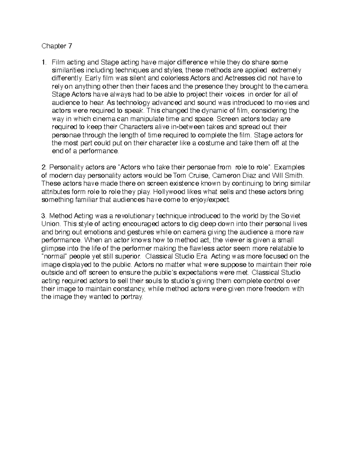 Chaper 7 Film - Notes for history of film chapter 7 - Chapter 7 Film ...