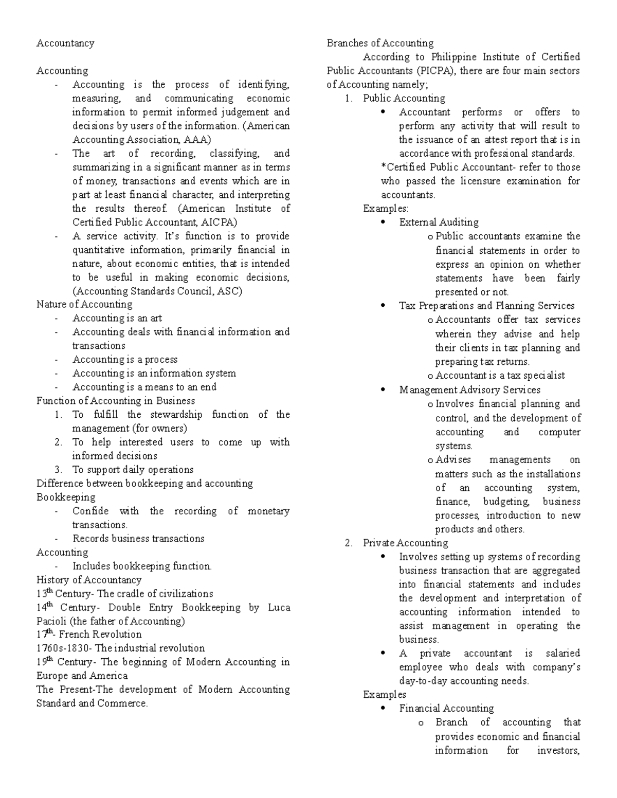 Basic Accounting Reviewer Third term - Accountancy Accounting ...