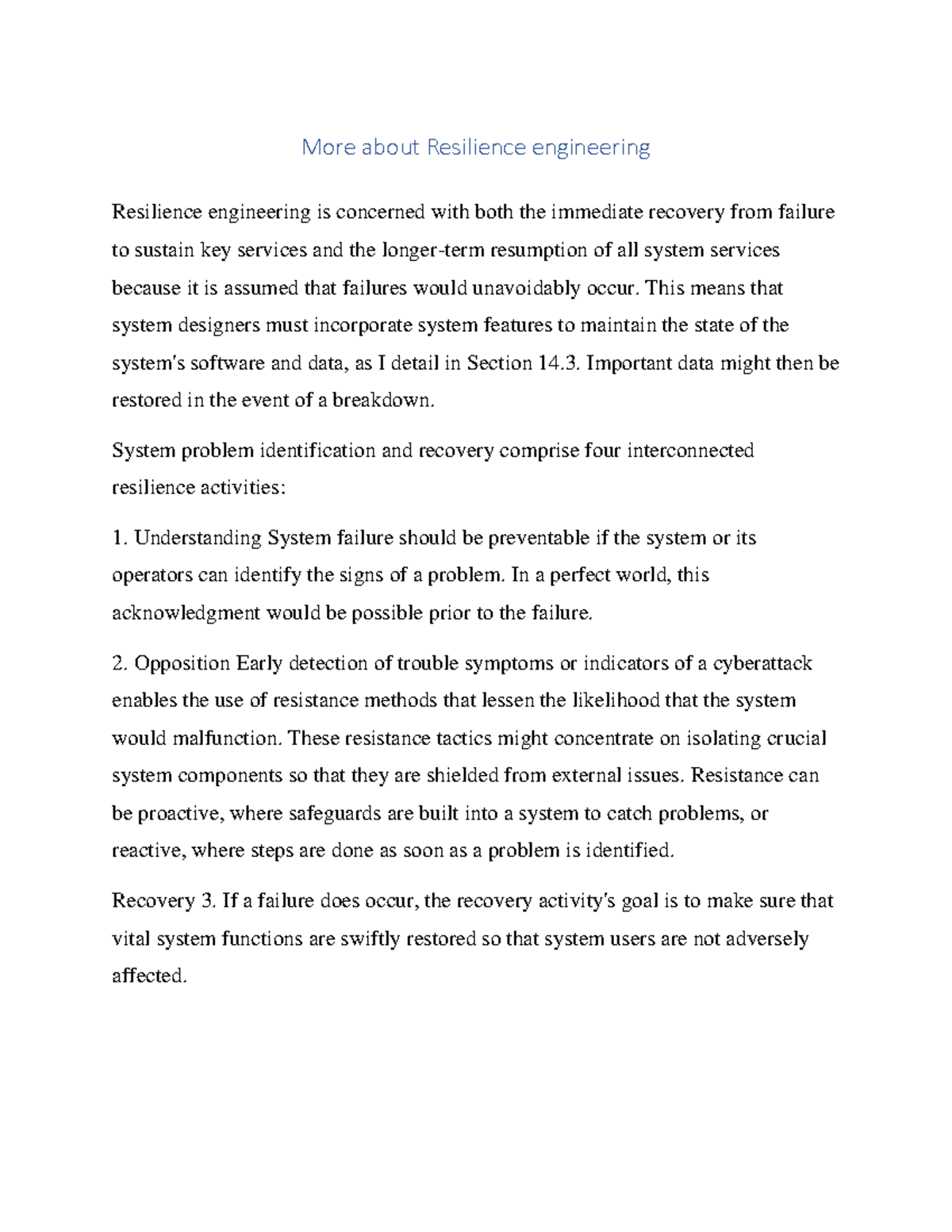 More About Resilience engineering - More about Resilience engineering ...