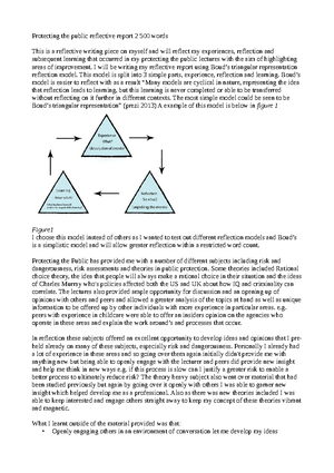 Reflective report 500 word assignment 1 - 500 word reflective report ...