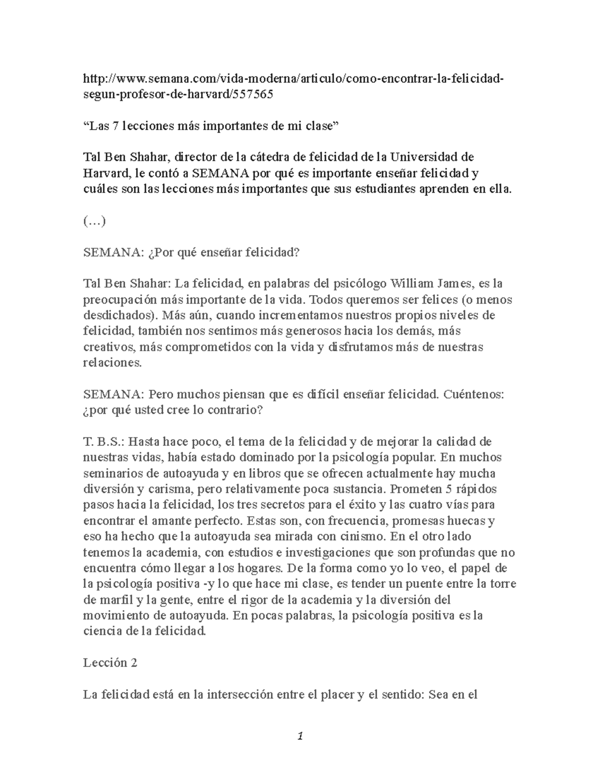 Felicidad - Harvard - 1234 - semana/vida-moderna/articulo/como ...