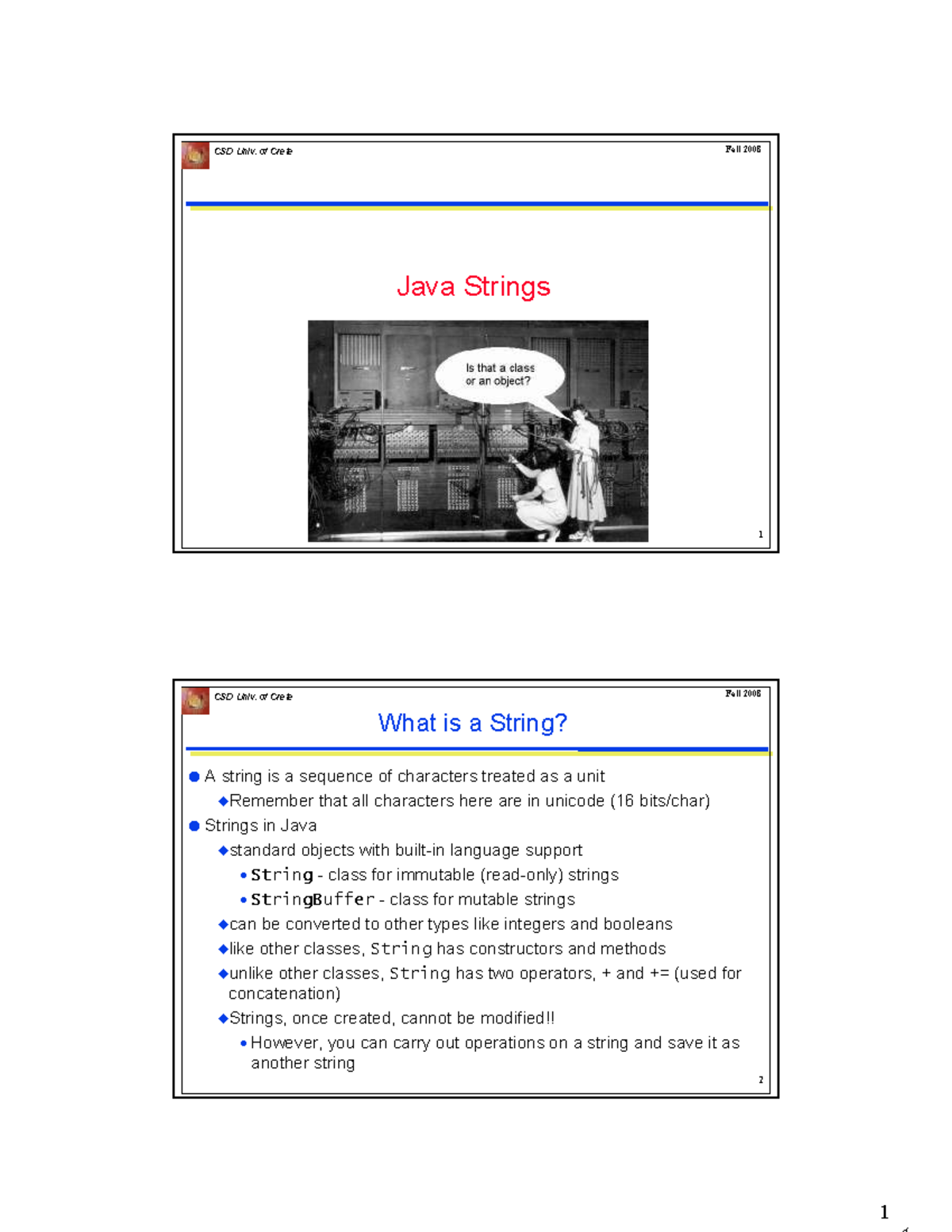 CS252Strings 08 - java - - Studocu