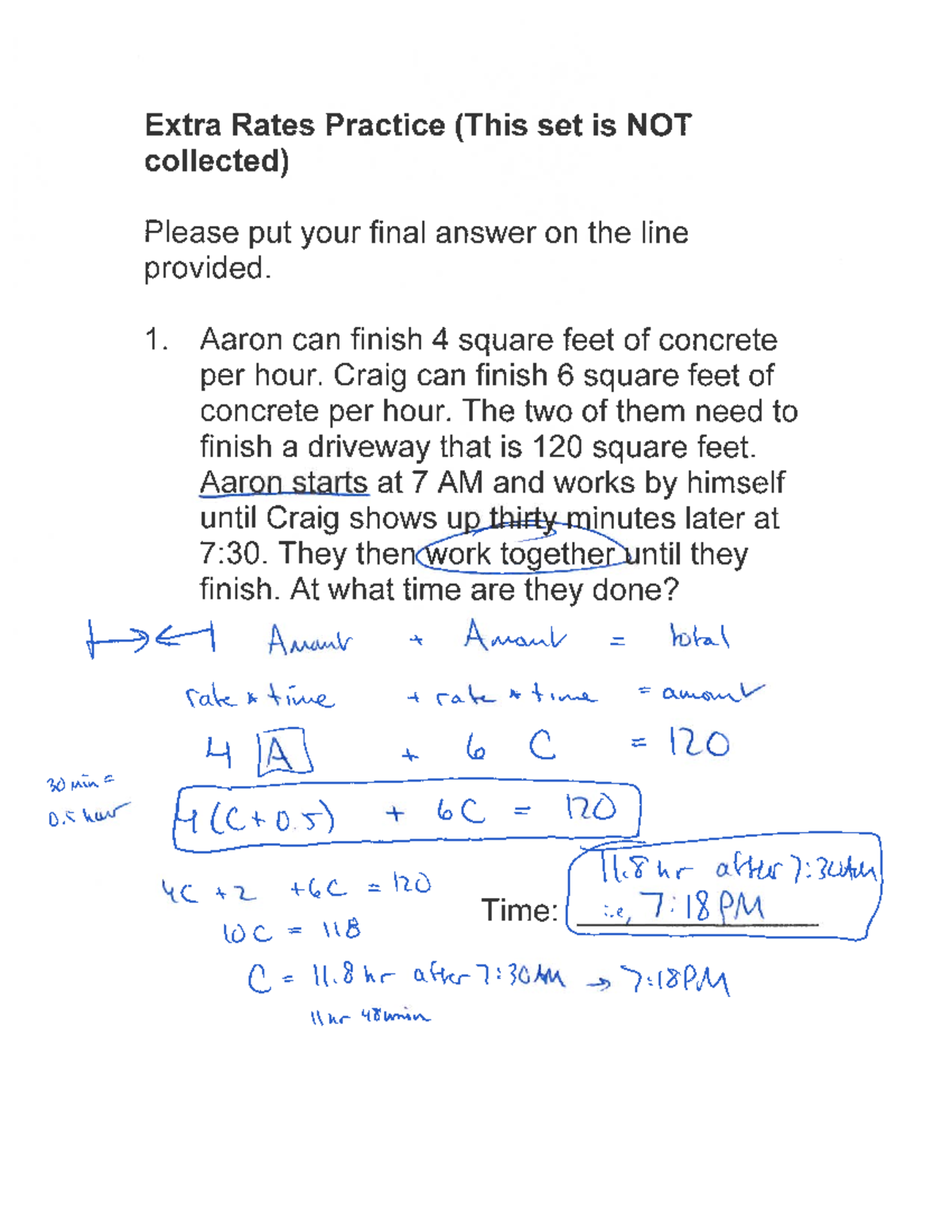 Extra rates practice - MAT 119 - Studocu