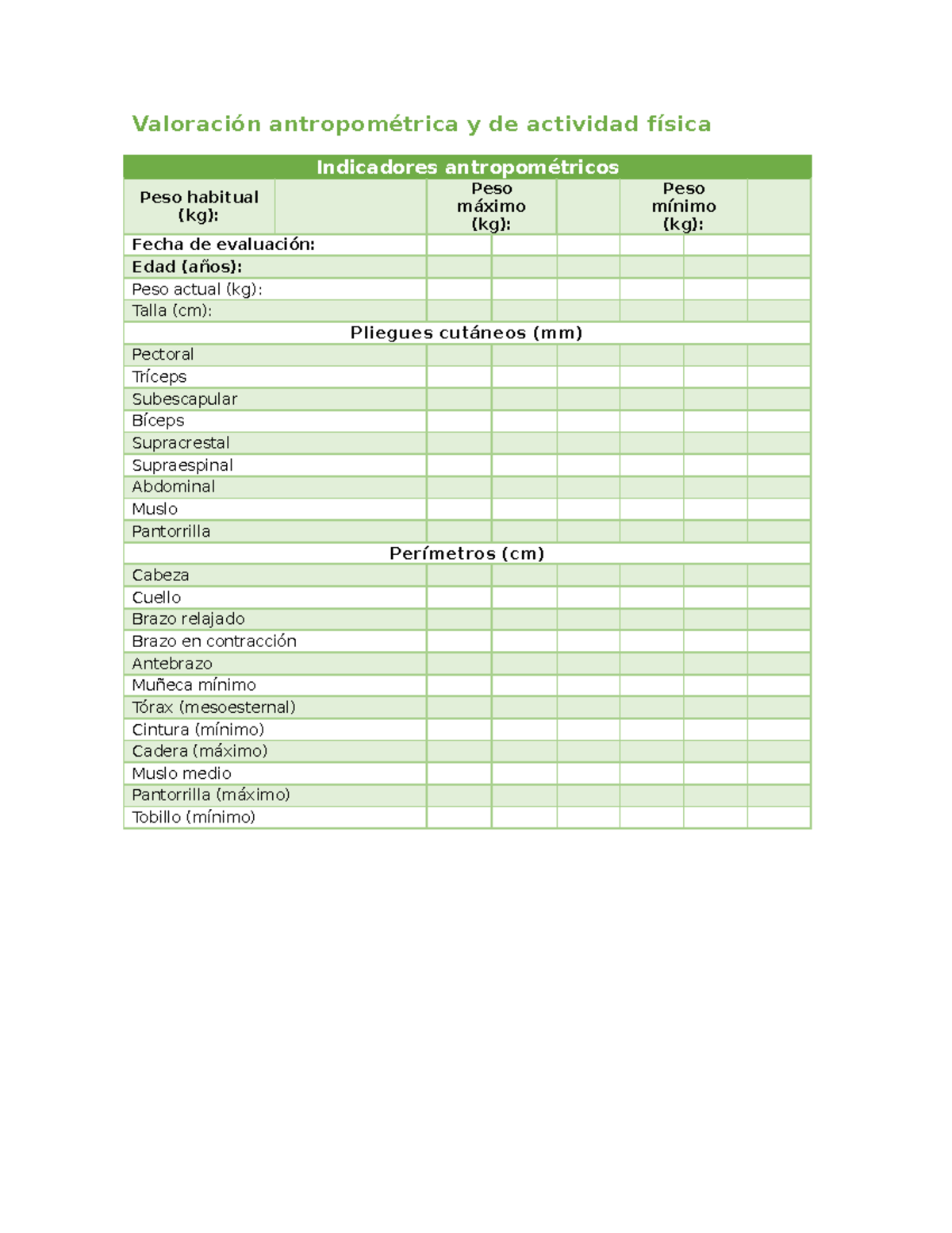 Plicometria - Es material de apoyo para realizar mediciones ...
