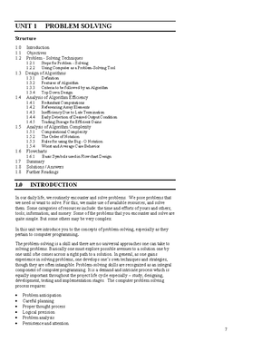 MCS-011 (2022-23) solved assignment - Problem Solving and Programming - Studocu