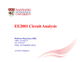EE2001 - NTU - Circuit Analysis - Studocu