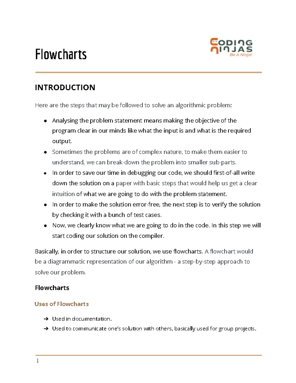 Notesflowcharts - sdded - Flowcharts INTRODUCTION Here are the steps ...