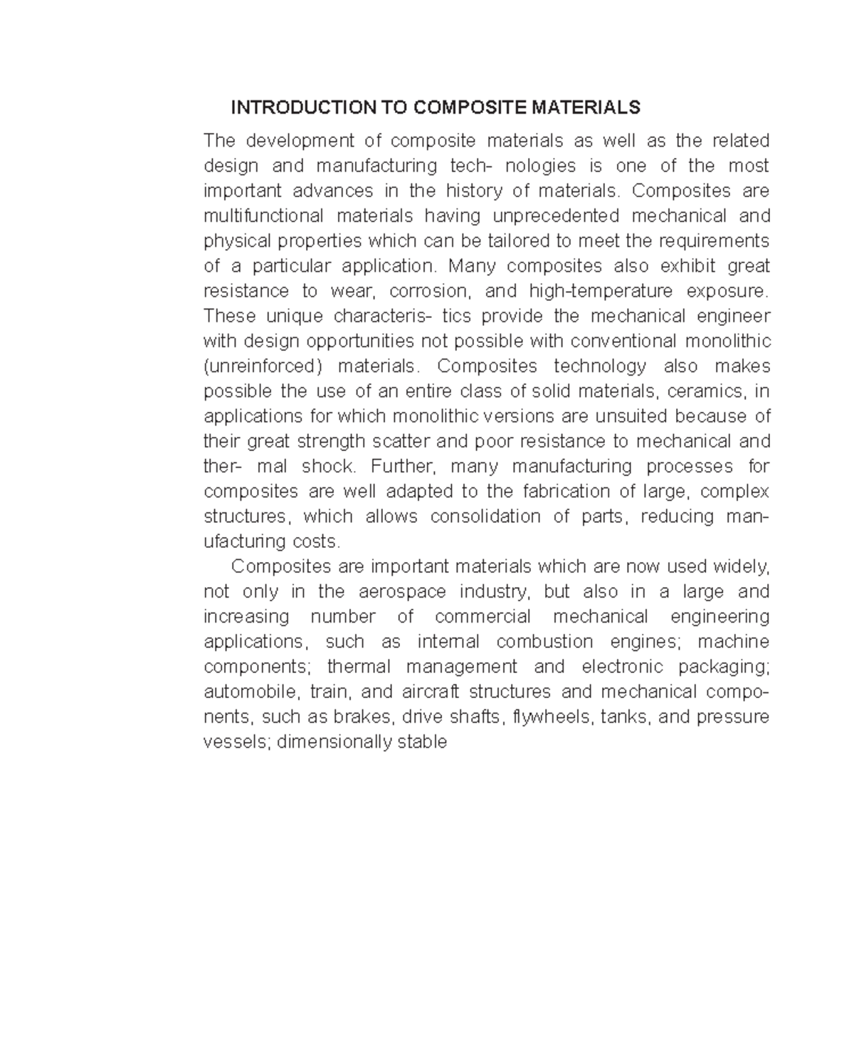 Introduction TO Composite Materials - INTRODUCTION TO COMPOSITE ...