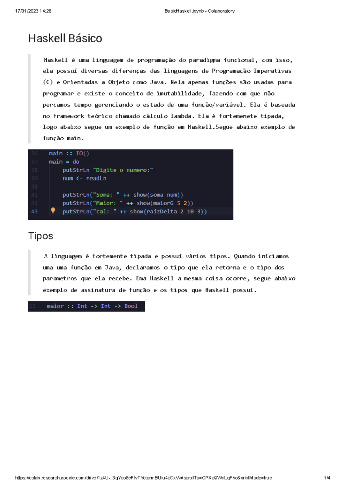 Basic Haskell - Haskell é uma linguagem de programação do paradigma ...