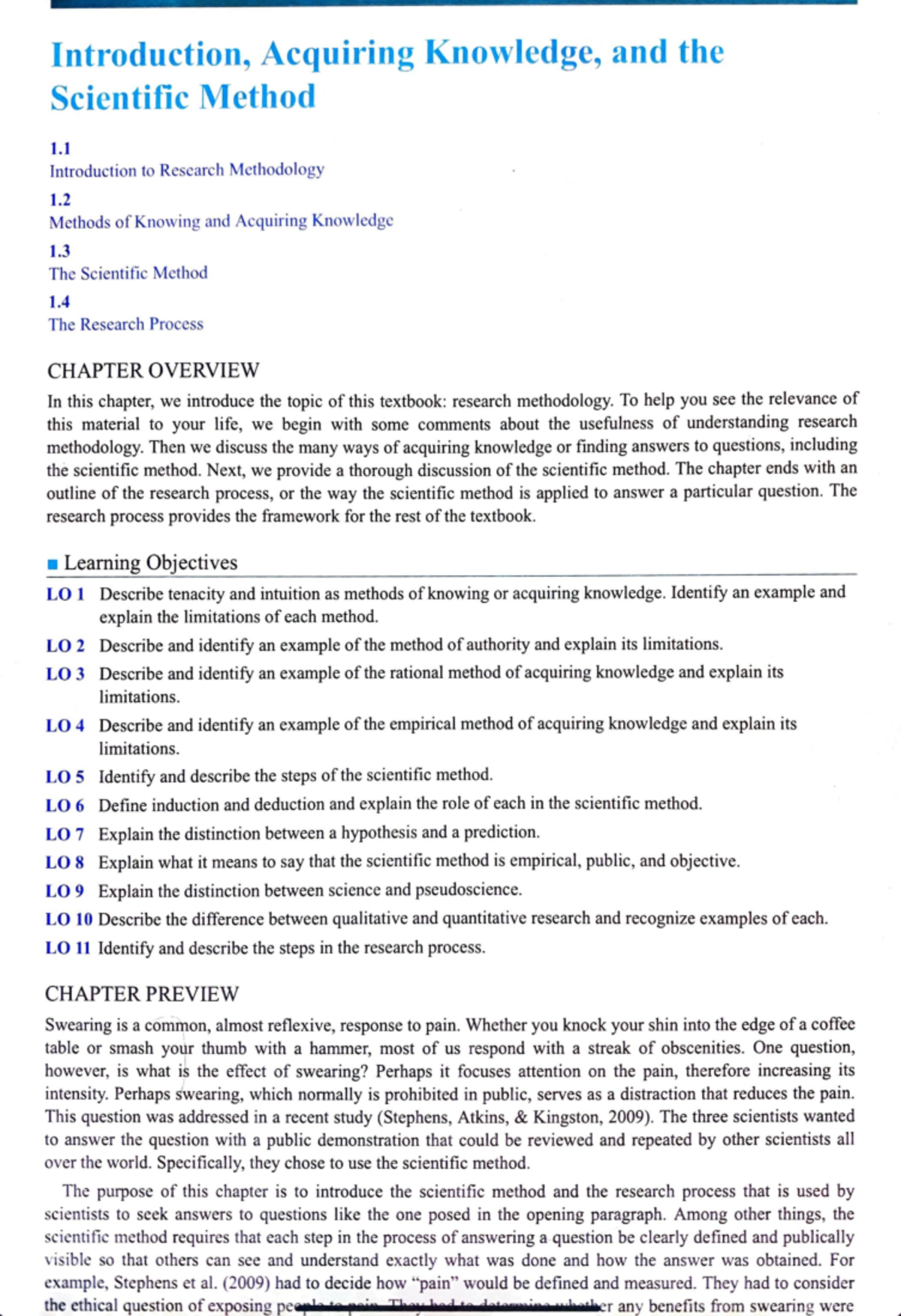 Research 1 - Introduction, Acquiring Knowledge, and the Scientific ...