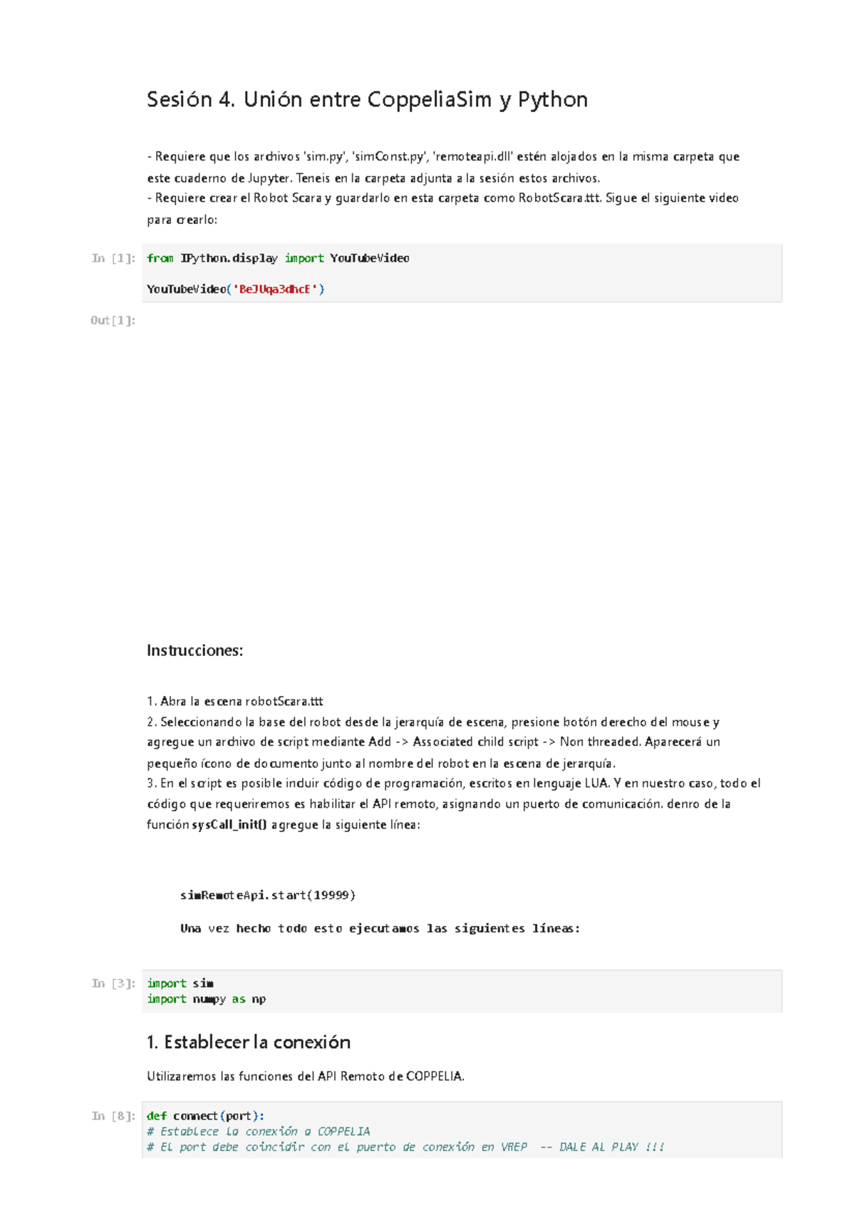 Ejercicio 2023 4.1 - Sesión 4. Unión entre CoppeliaSim y Python ...