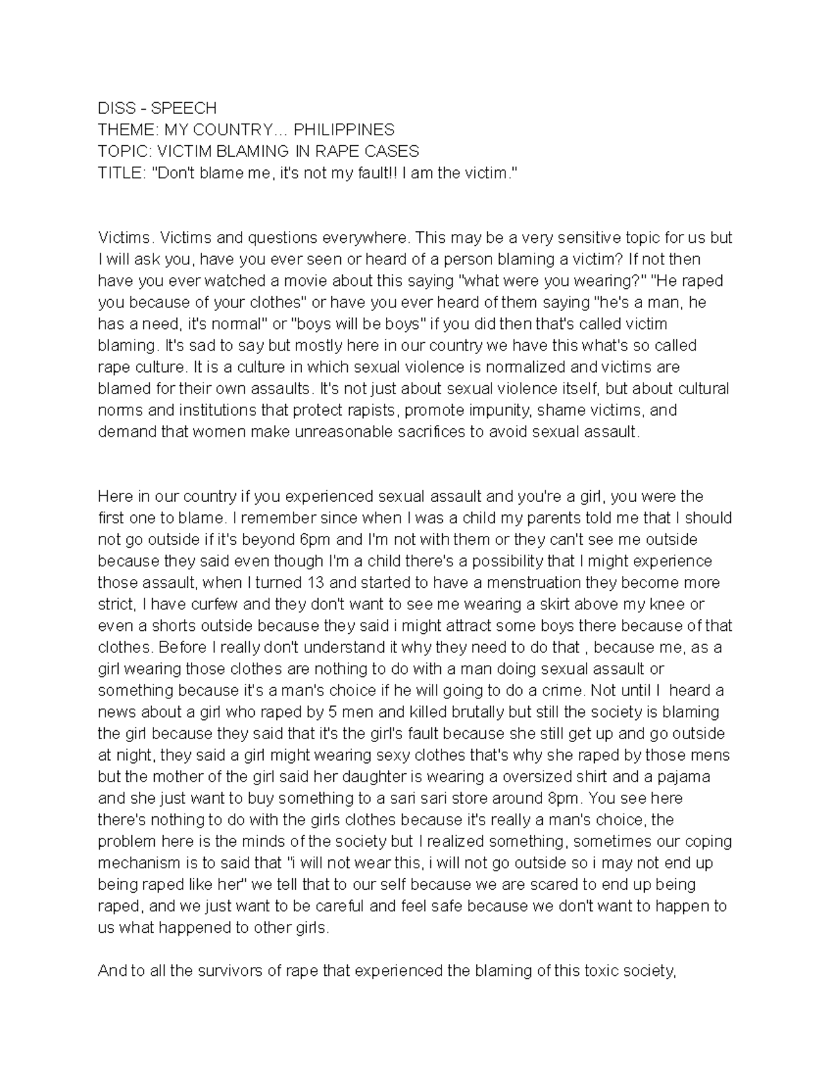 DISS - Speech - What is a description with example? The definition of a ...